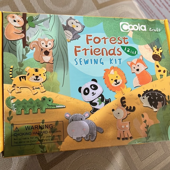 Amazon | Office | Nwt Animal Diy Sewing Kits Age 62 Educational Jungle ...